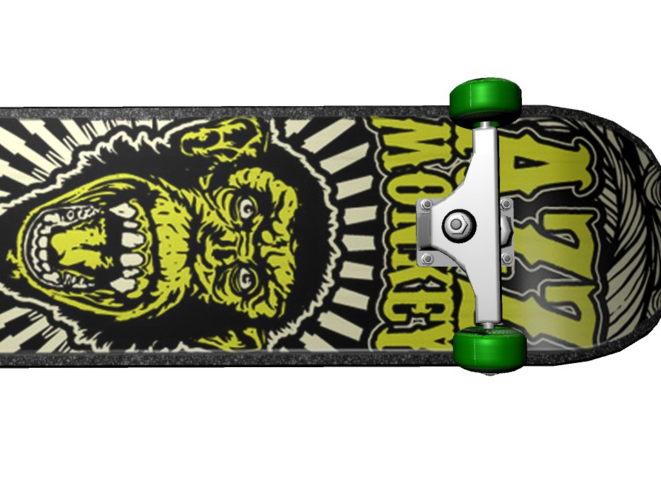 maya skateboard monkey