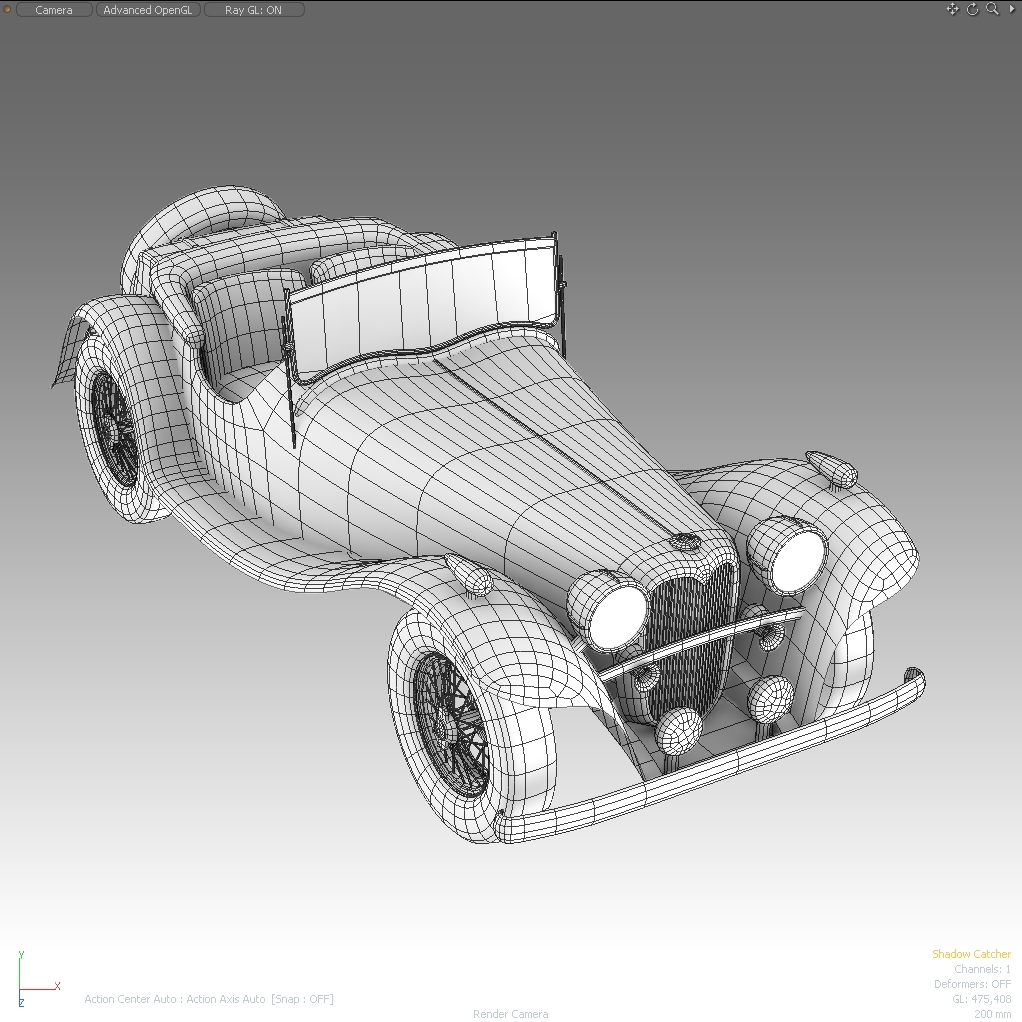 retrocar cars 3d fbx