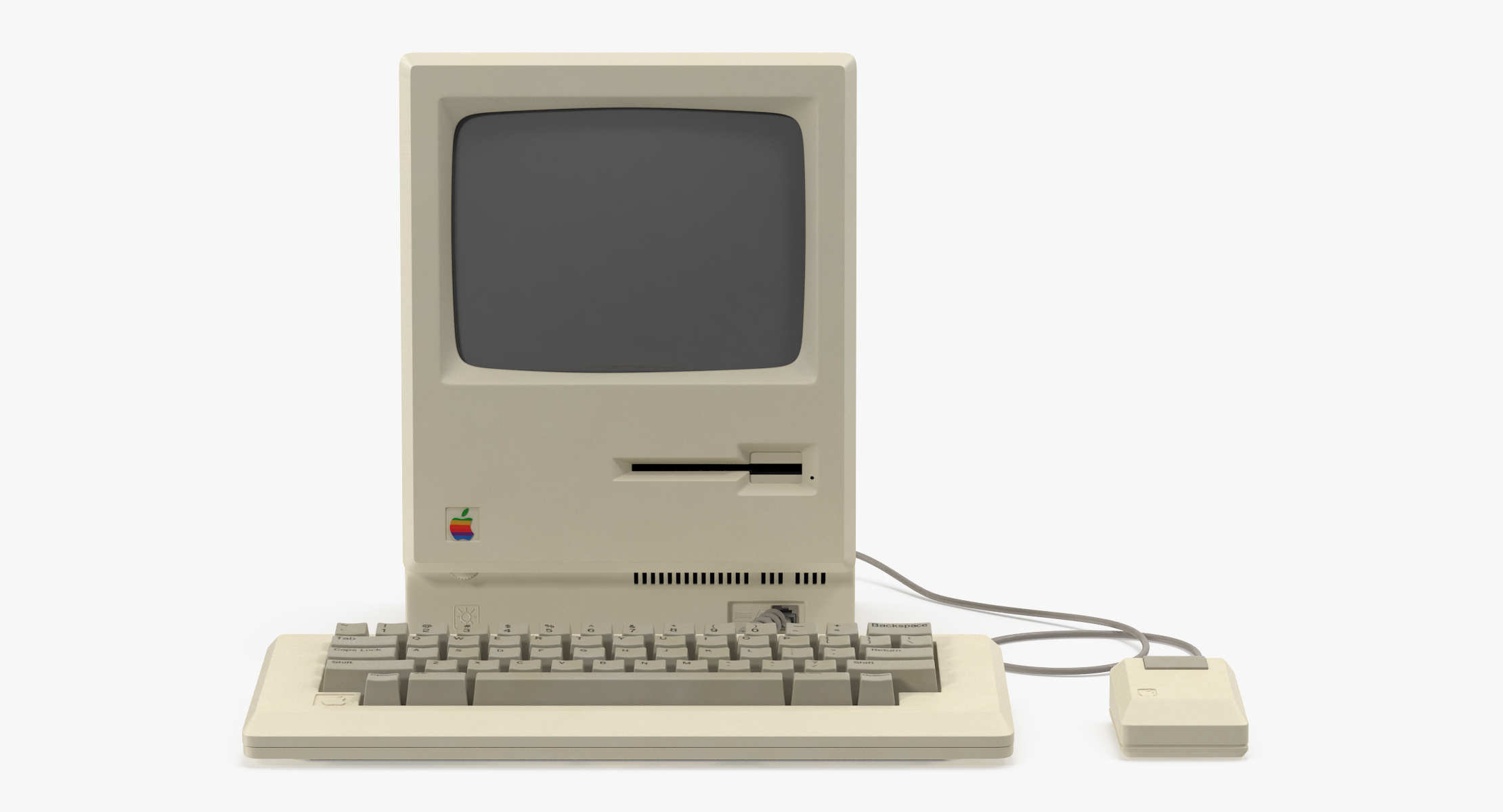 3d apple macintosh 128k model