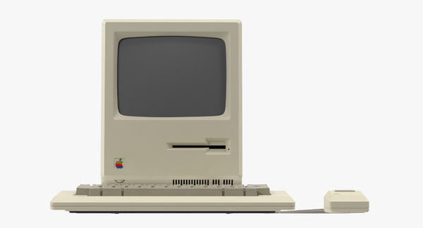 3d apple macintosh 128k model