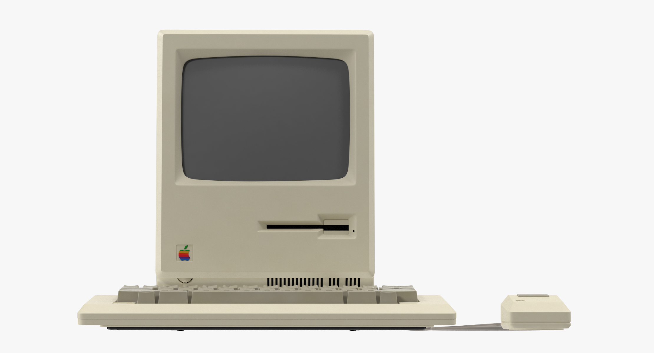 3d apple macintosh 128k model