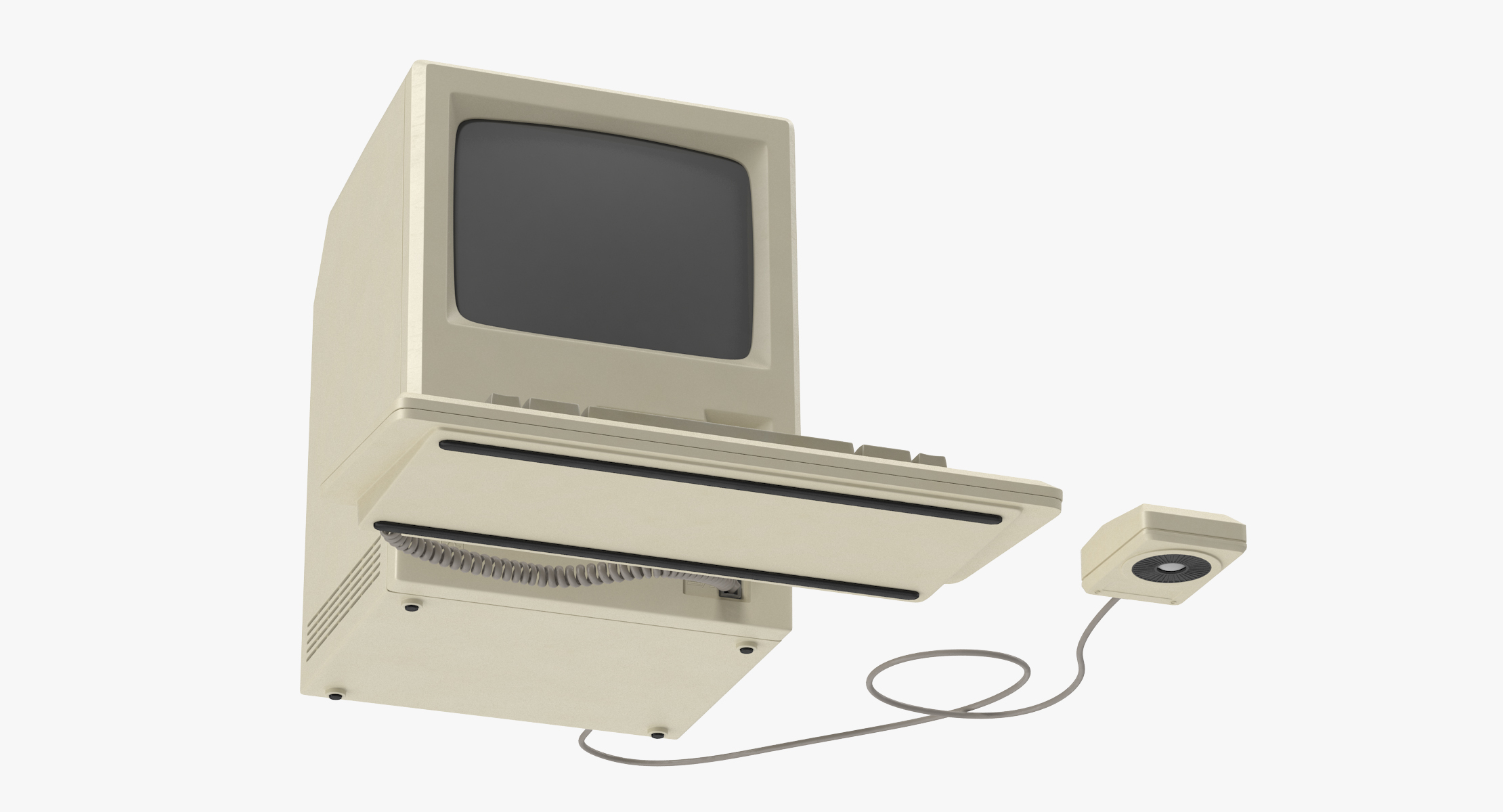 3d apple macintosh 128k model