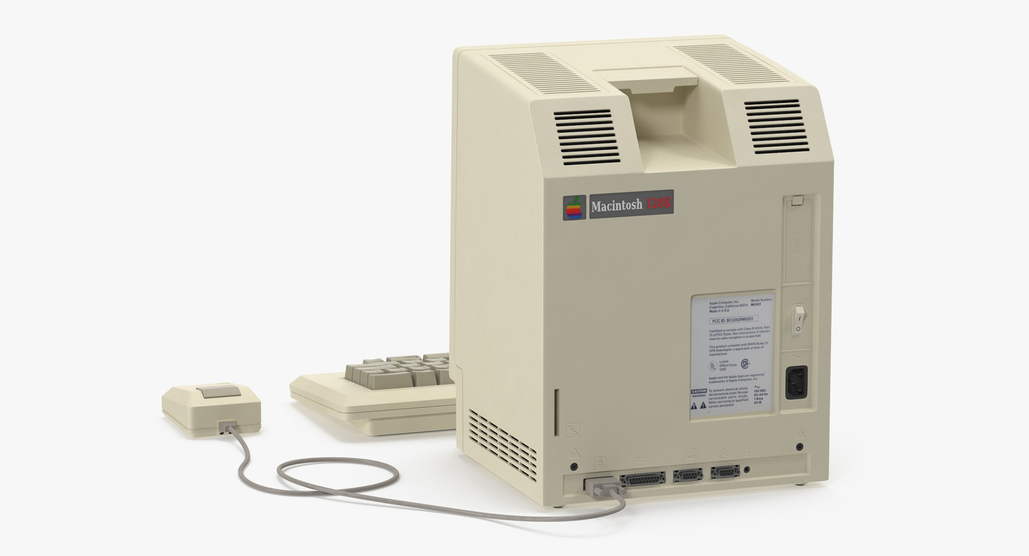 3d apple macintosh 128k model