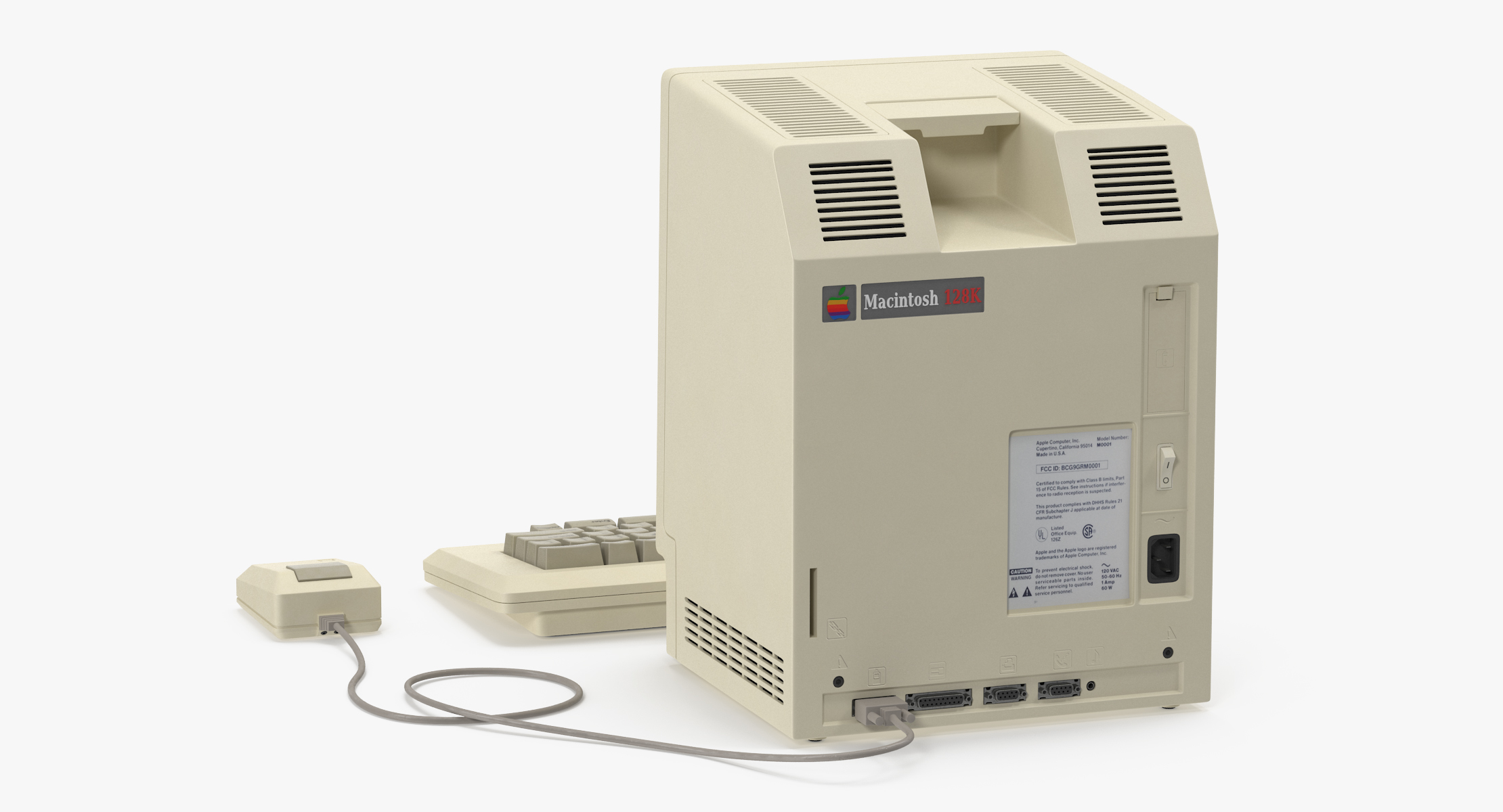 3d apple macintosh 128k model