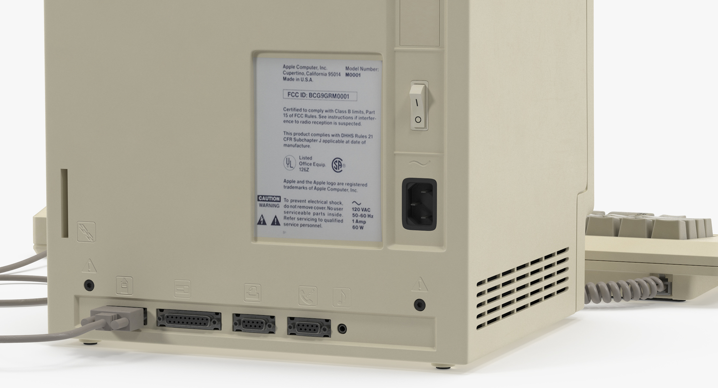 3d apple macintosh 128k model