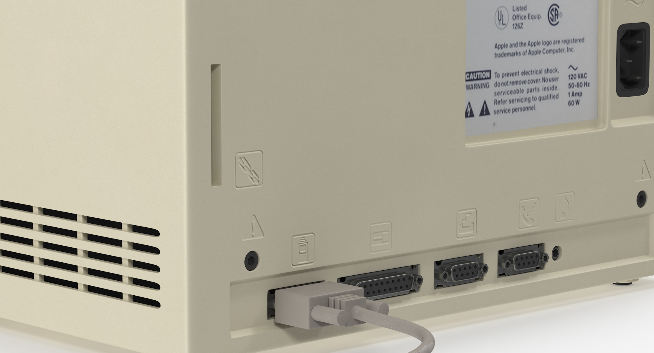 3d apple macintosh 128k model