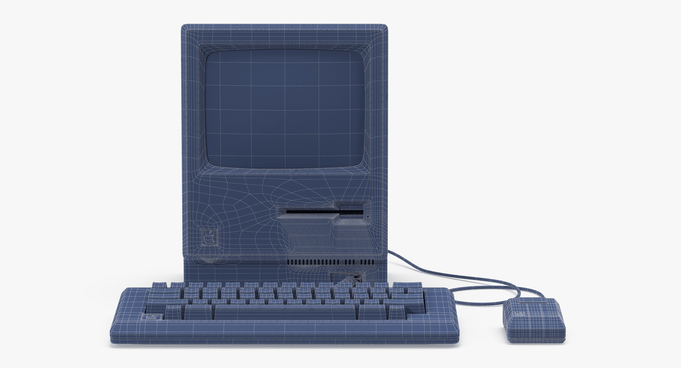 3d apple macintosh 128k model
