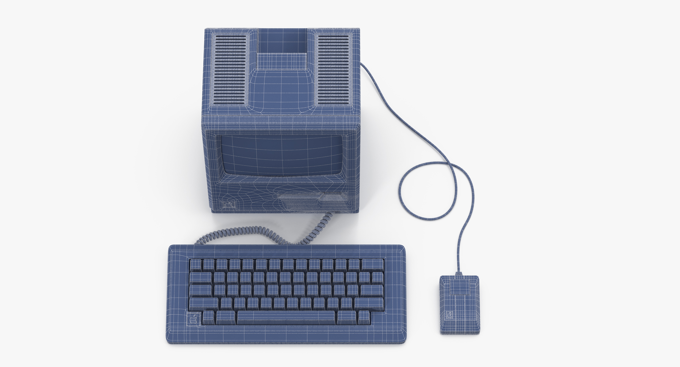 3d apple macintosh 128k model