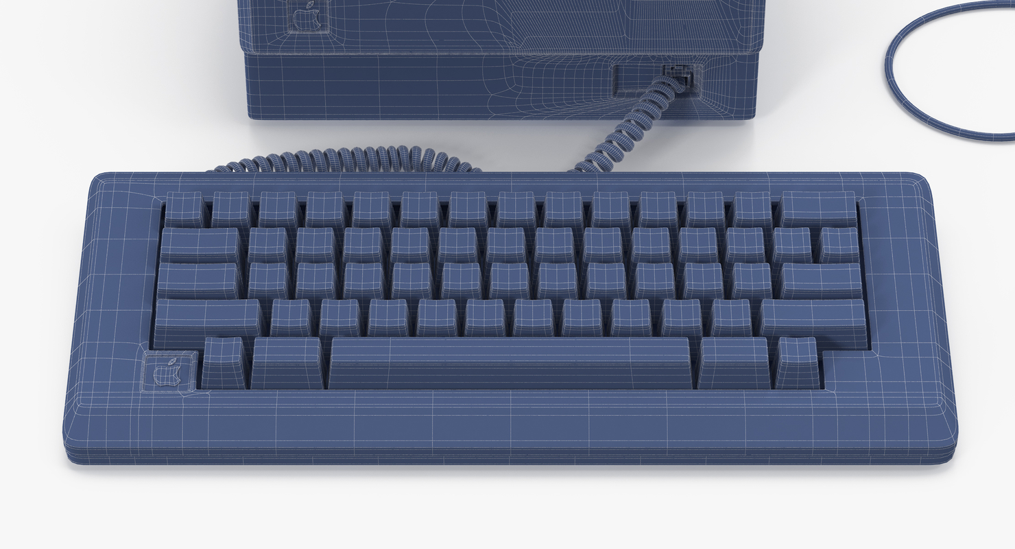 3d apple macintosh 128k model