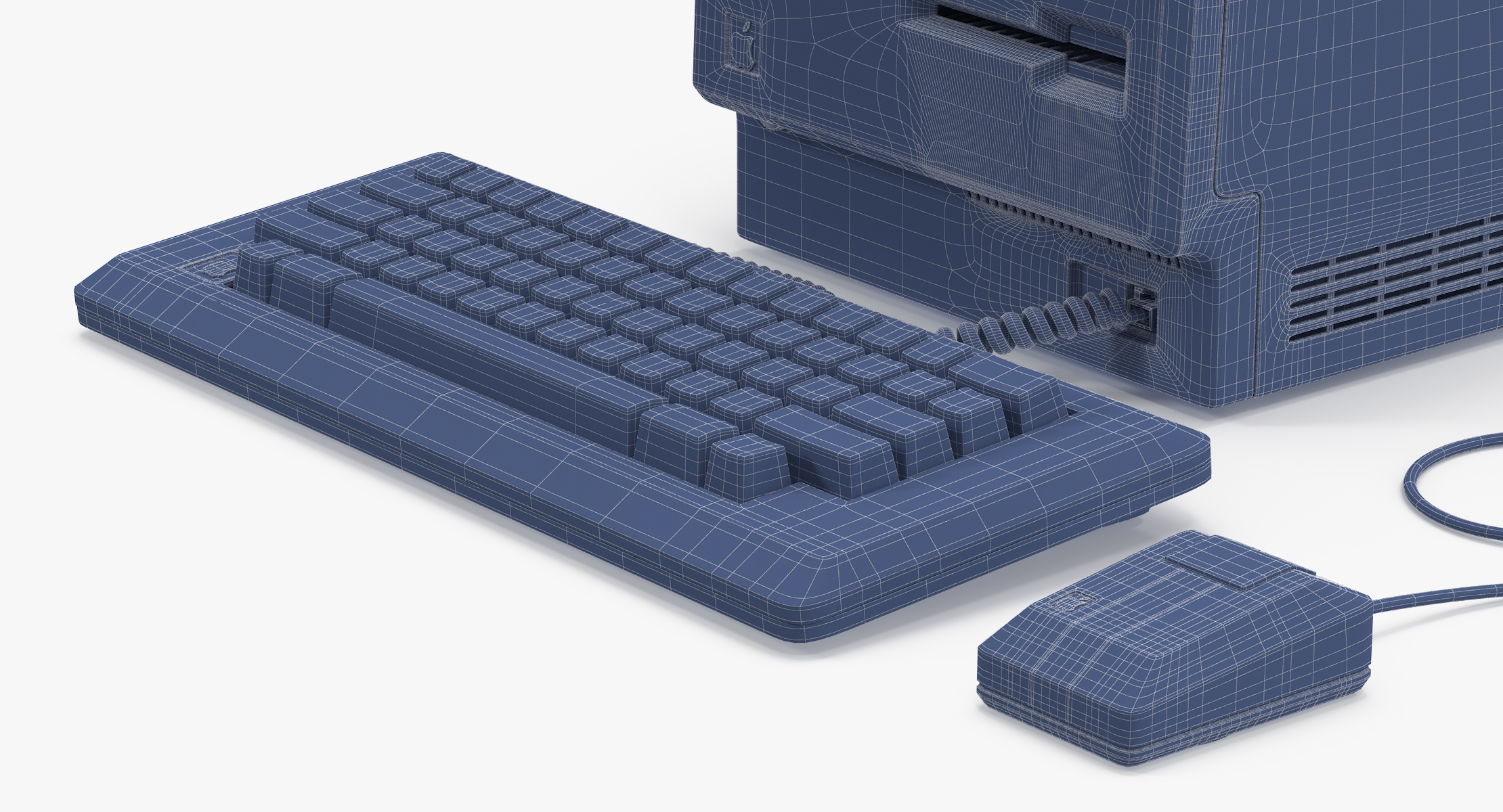 3d apple macintosh 128k model