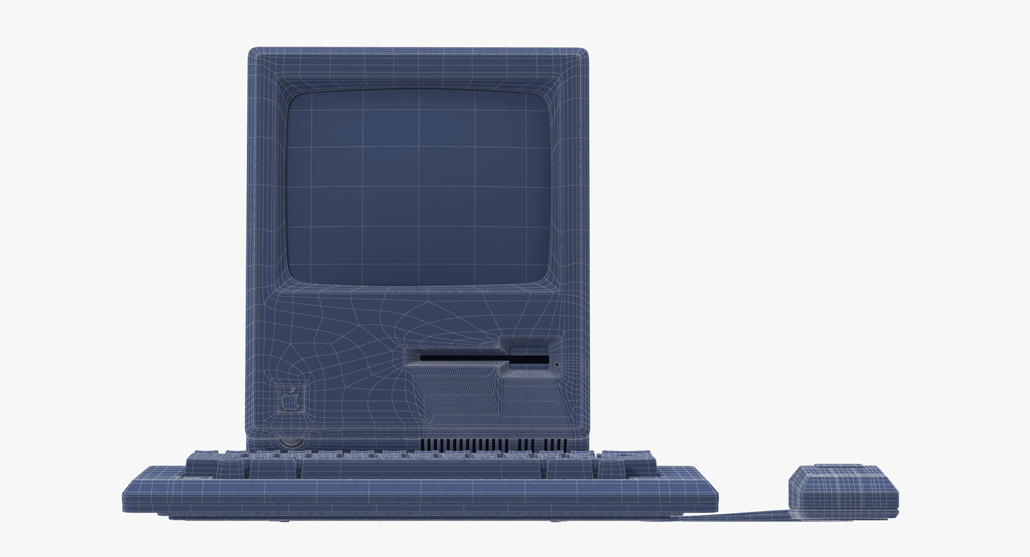 3d apple macintosh 128k model