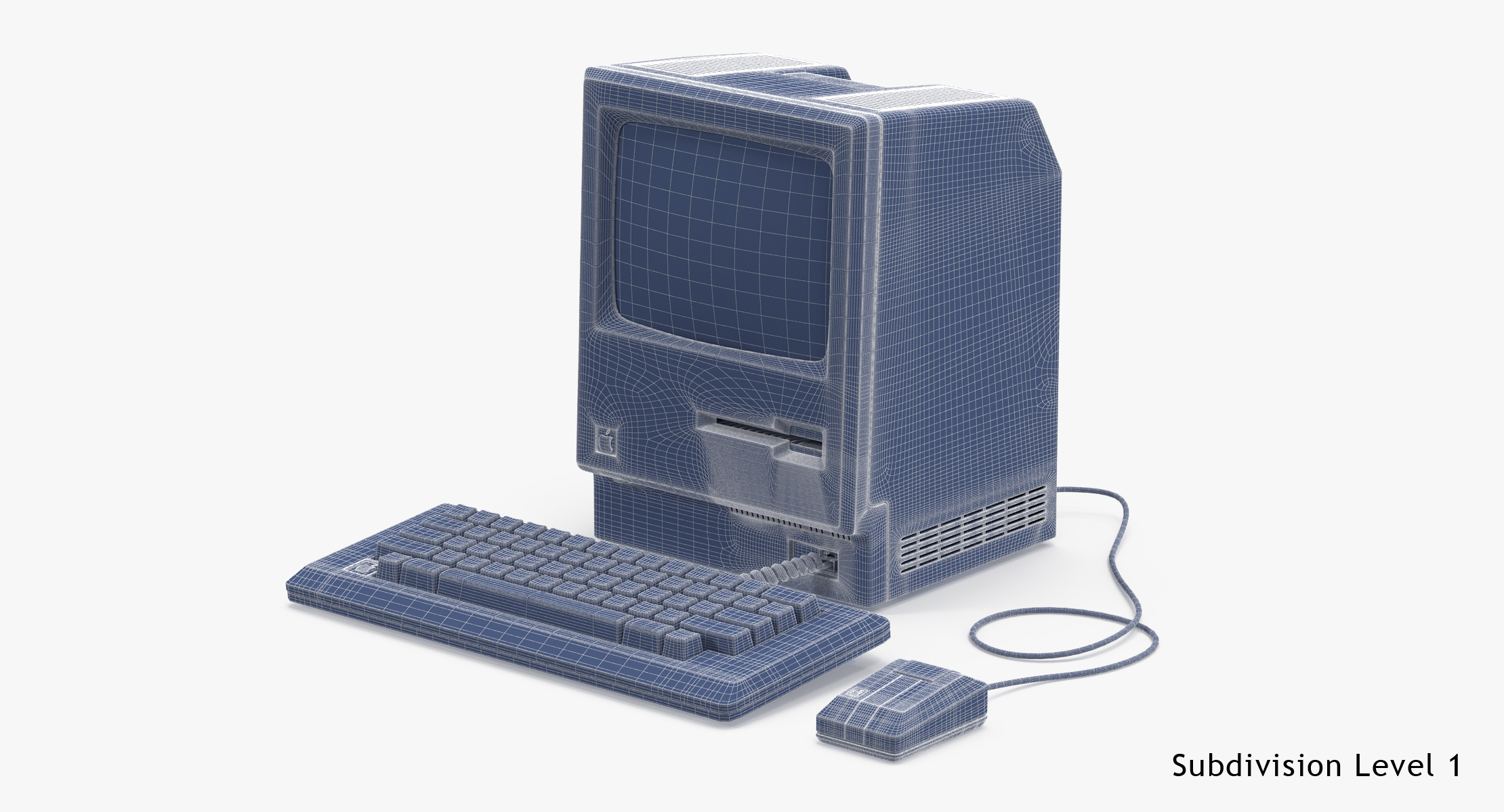 3d apple macintosh 128k model