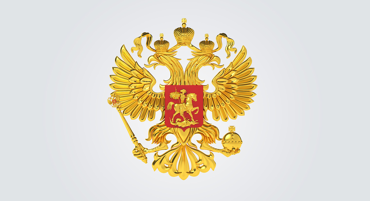 3d model national emblem russia