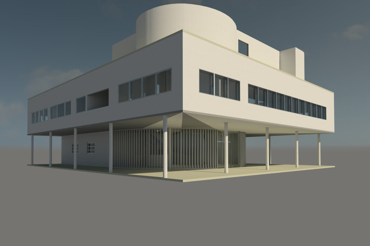 Villa Savoye Elevation Autocad Drawing Villa Savoye Le Corbusier