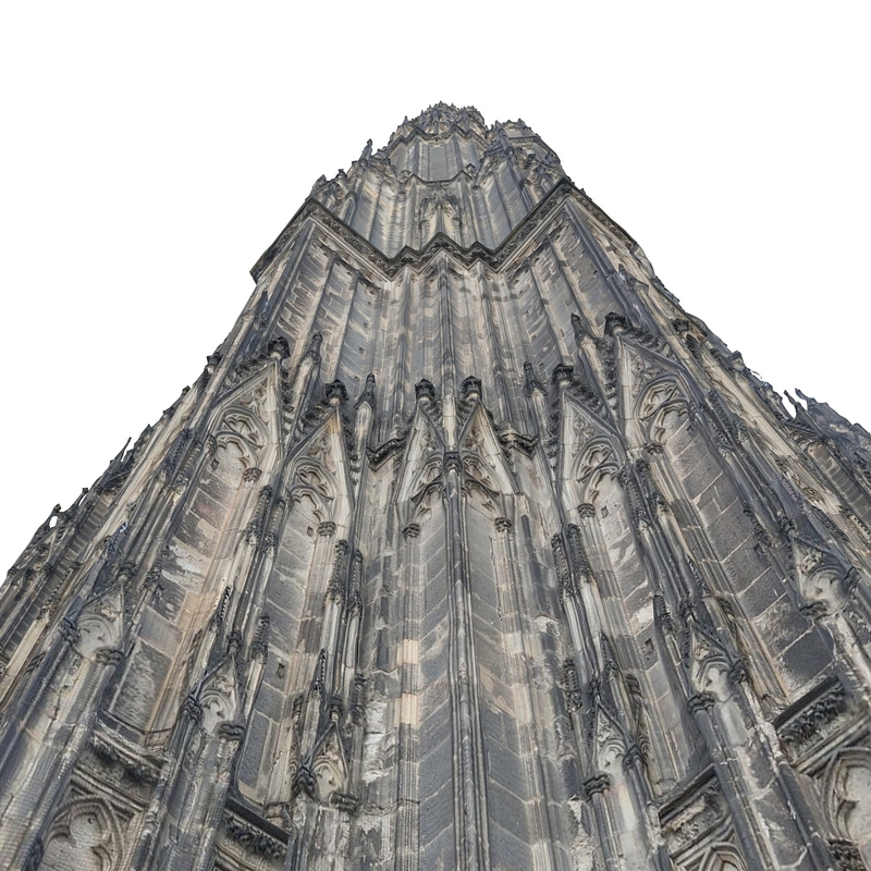 3d gothic architecture cathedral scanned