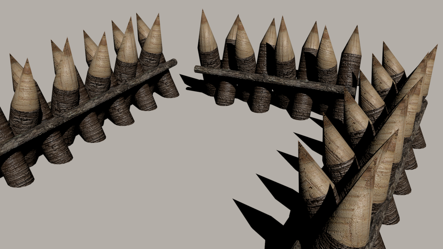 3d spike wall model