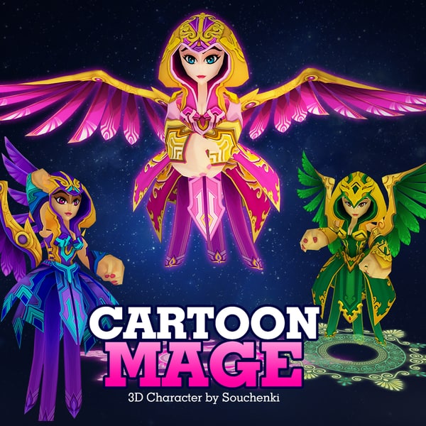 modelo 3d Mago de dibujos animados - TurboSquid 953120