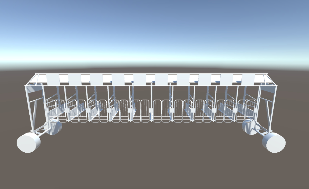 horse racing starting gate 3d model