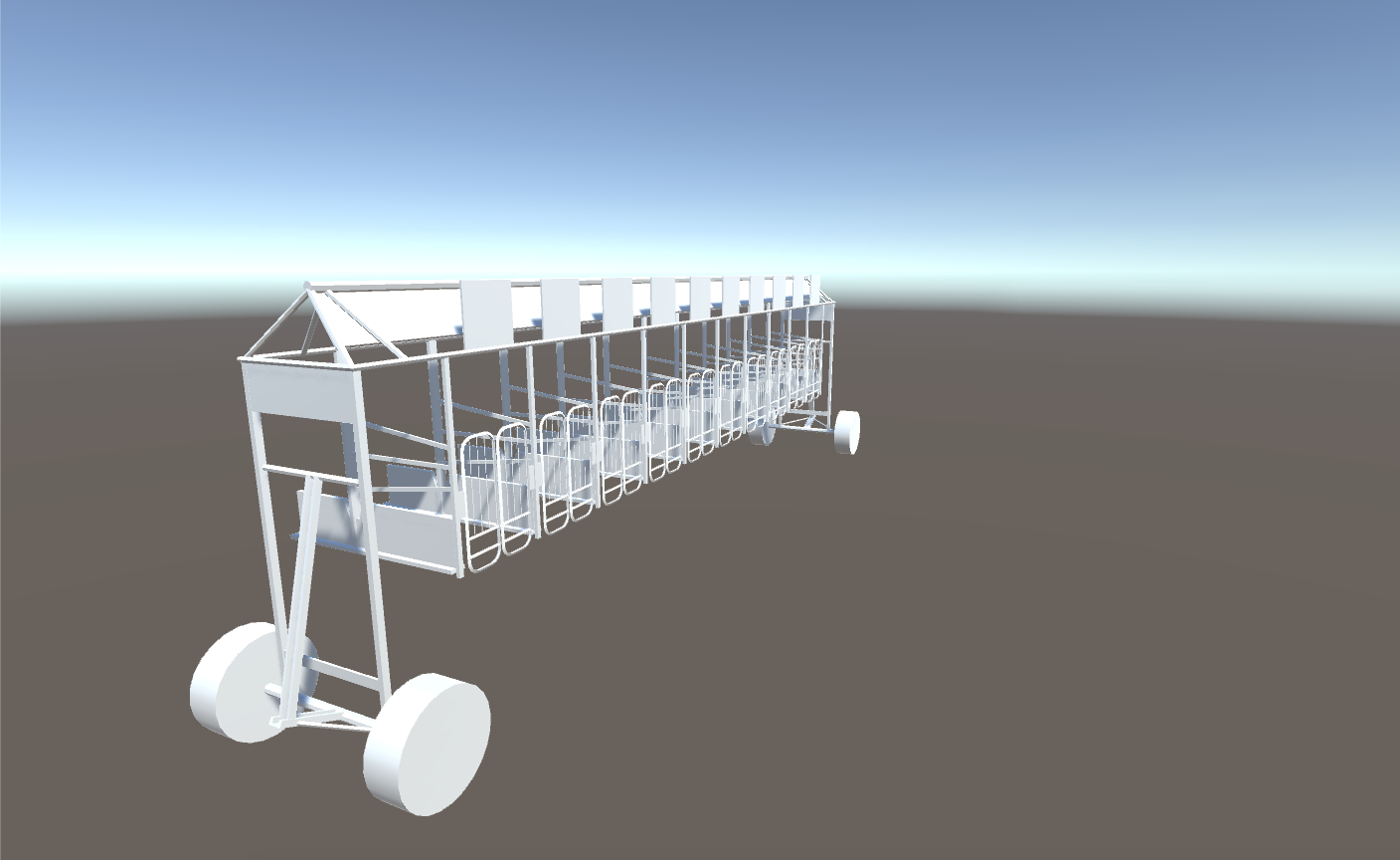 horse racing starting gate 3d model