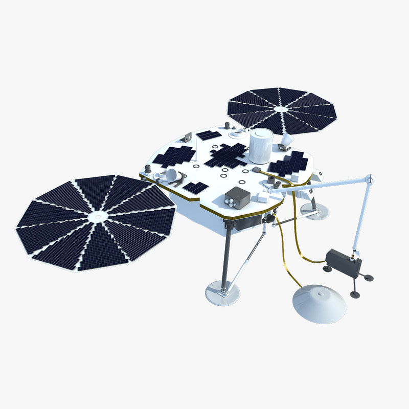 3d model insight lander mars