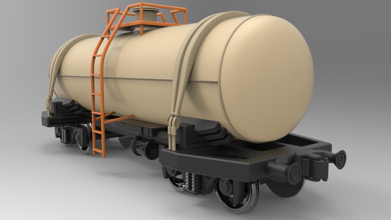 railway tank car 3d model