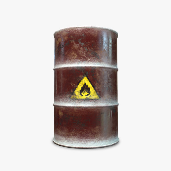 3d barrel liquid snowy