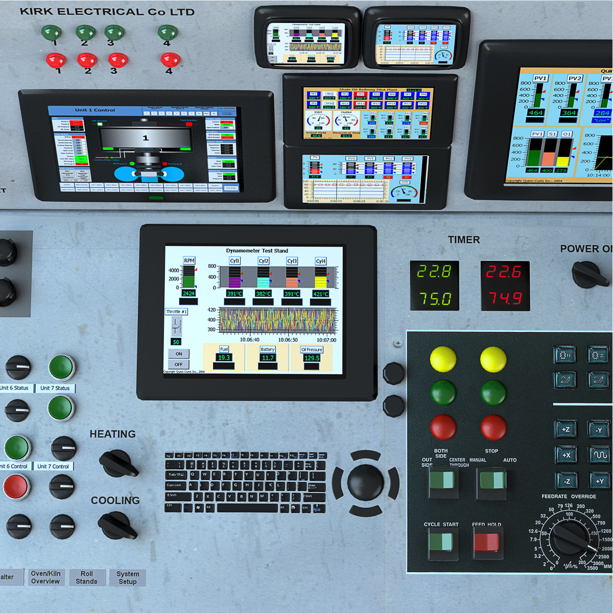 control panel desk 3d model