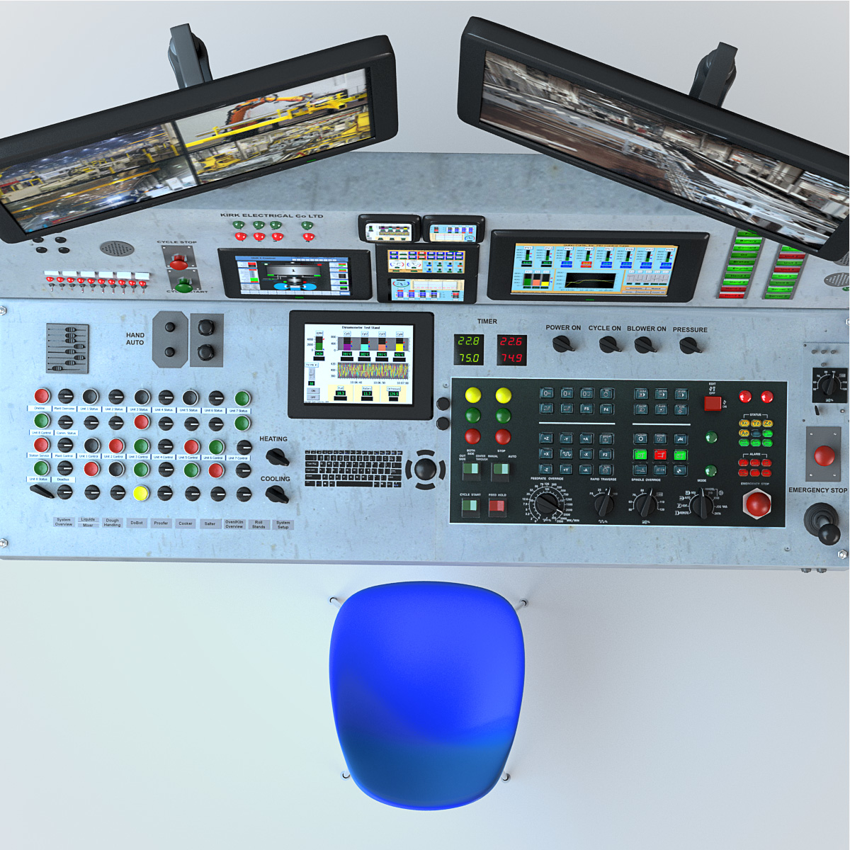 control panel desk 3d model