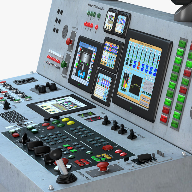 control panel desk 3d model