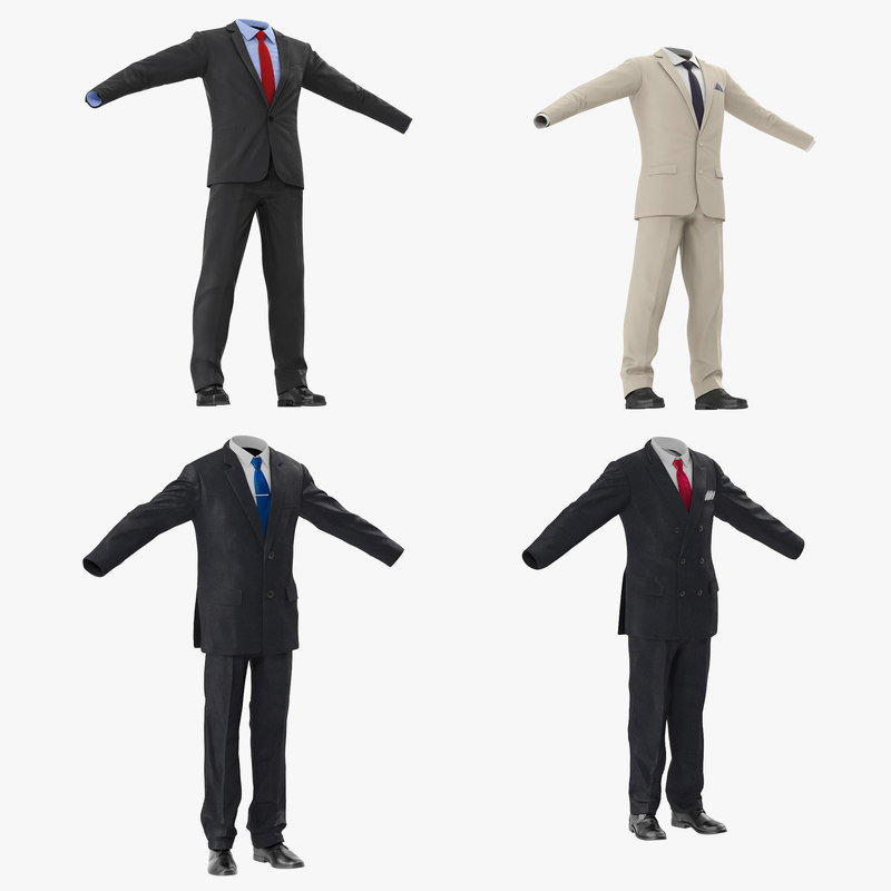 men suits 3d model