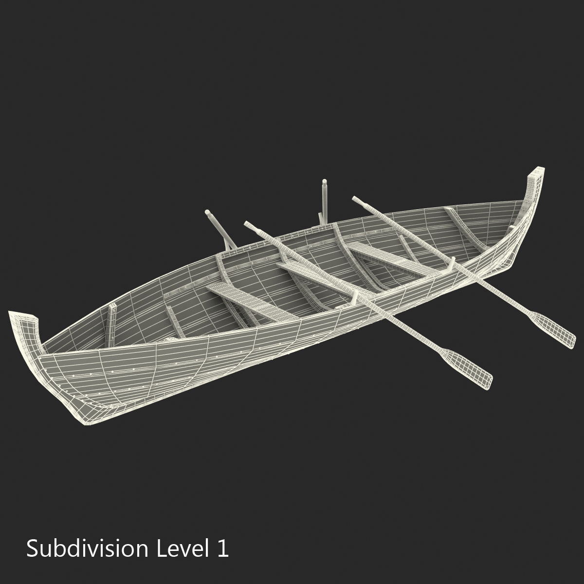 rowing boats 2 3d model