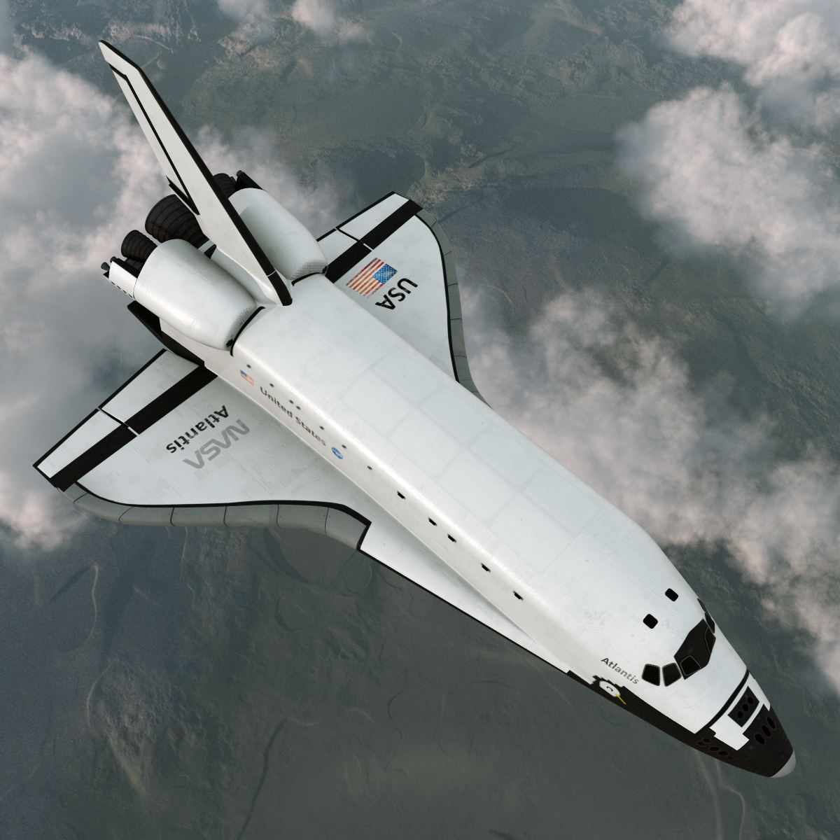 3d space shuttle model
