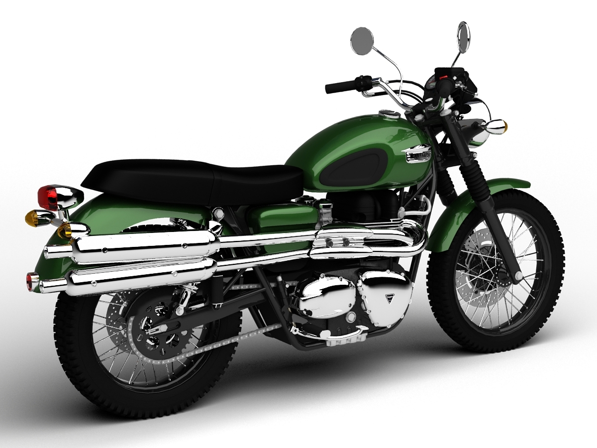triumph scrambler 900 2012 3d model