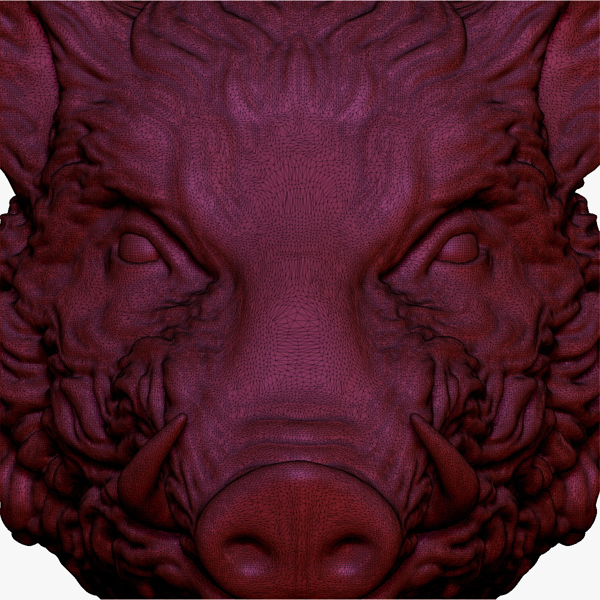 3d boar head