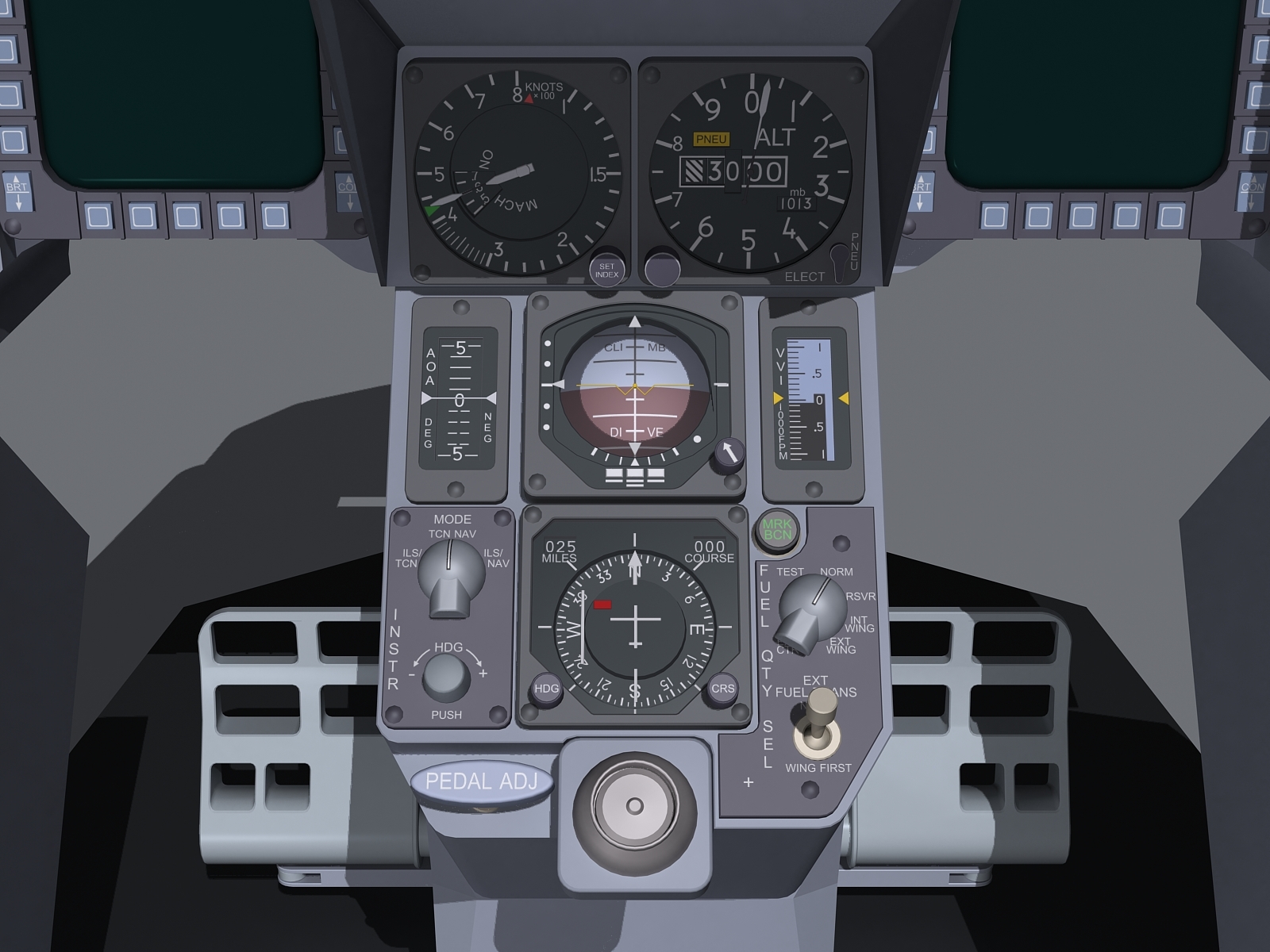 f-16 cockpit 3d model