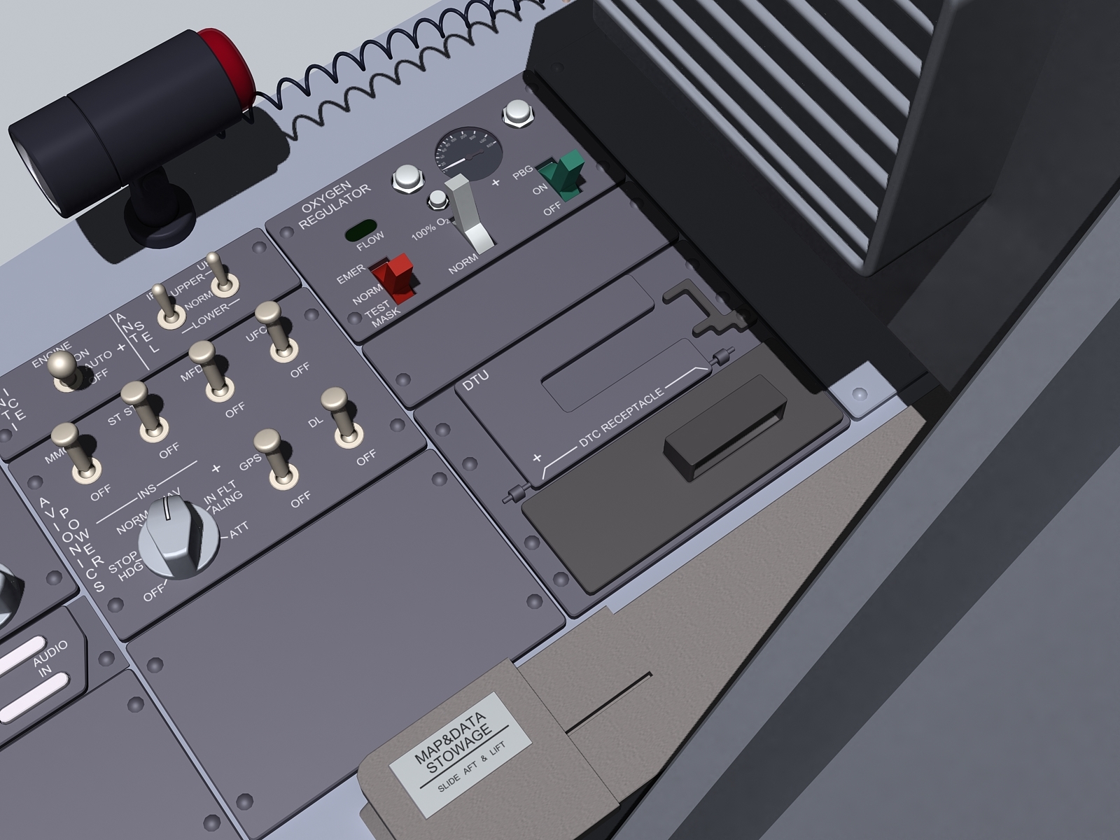f-16 cockpit 3d model
