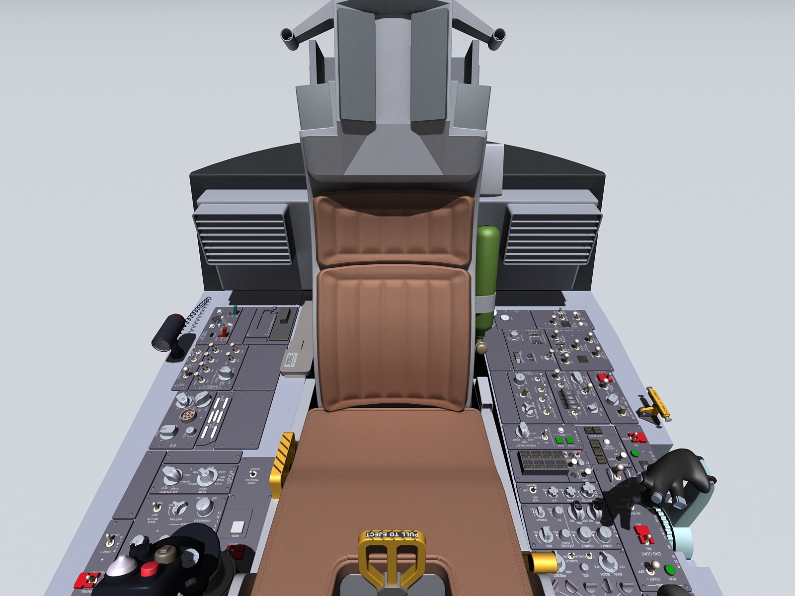 f-16 cockpit 3d model