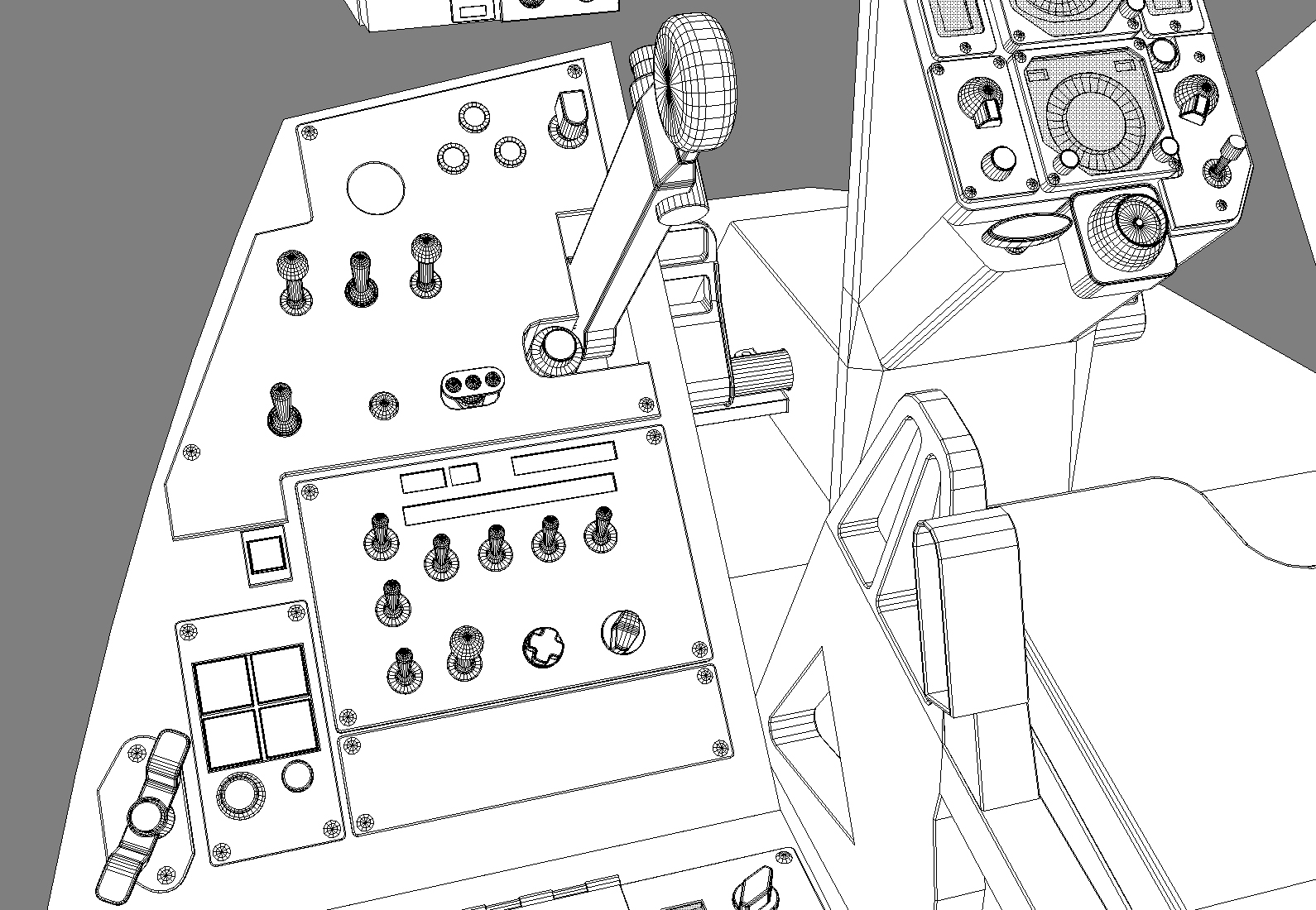 f-16 cockpit 3d model