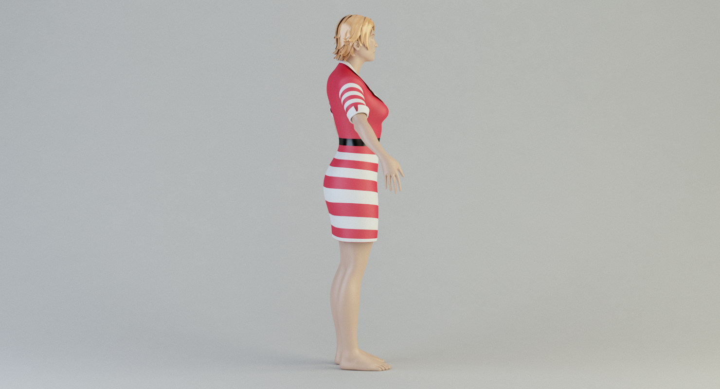 female realistic 3d model