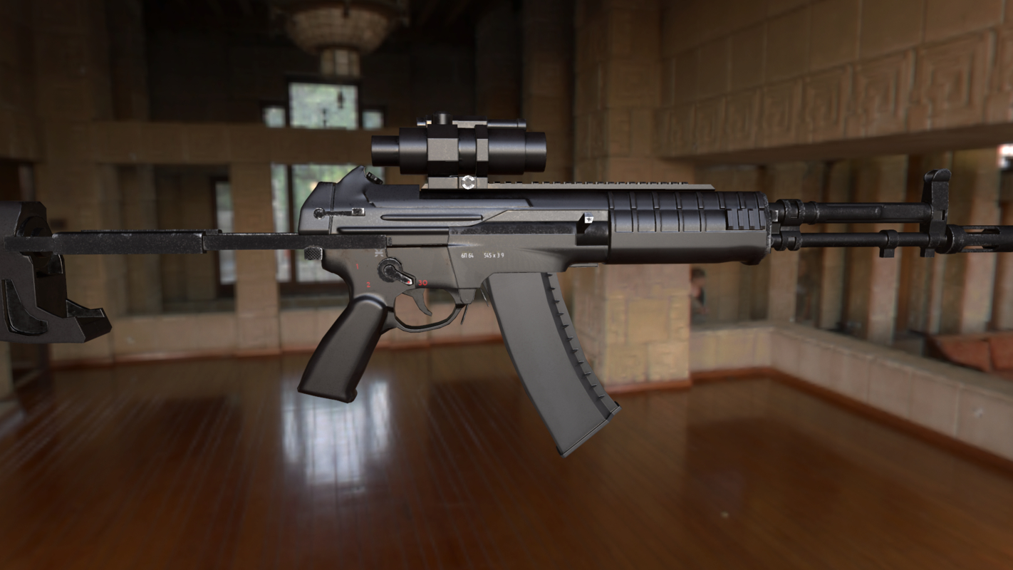 3d model russian modern weapon aek