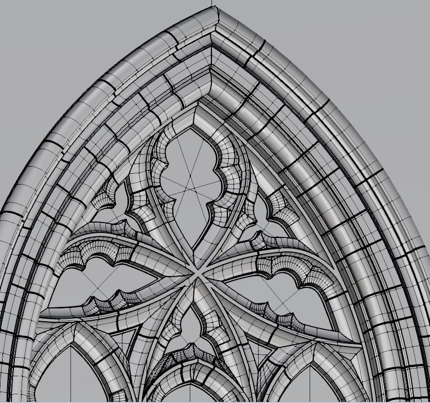 small arched gothic window 3ds