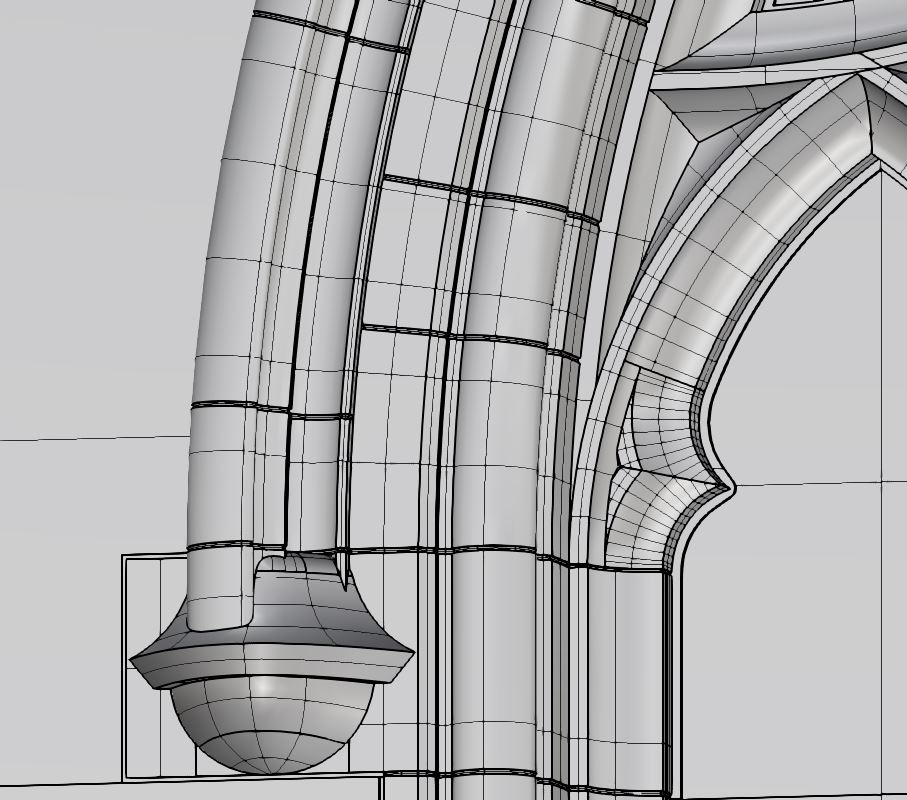 small arched gothic window 3ds