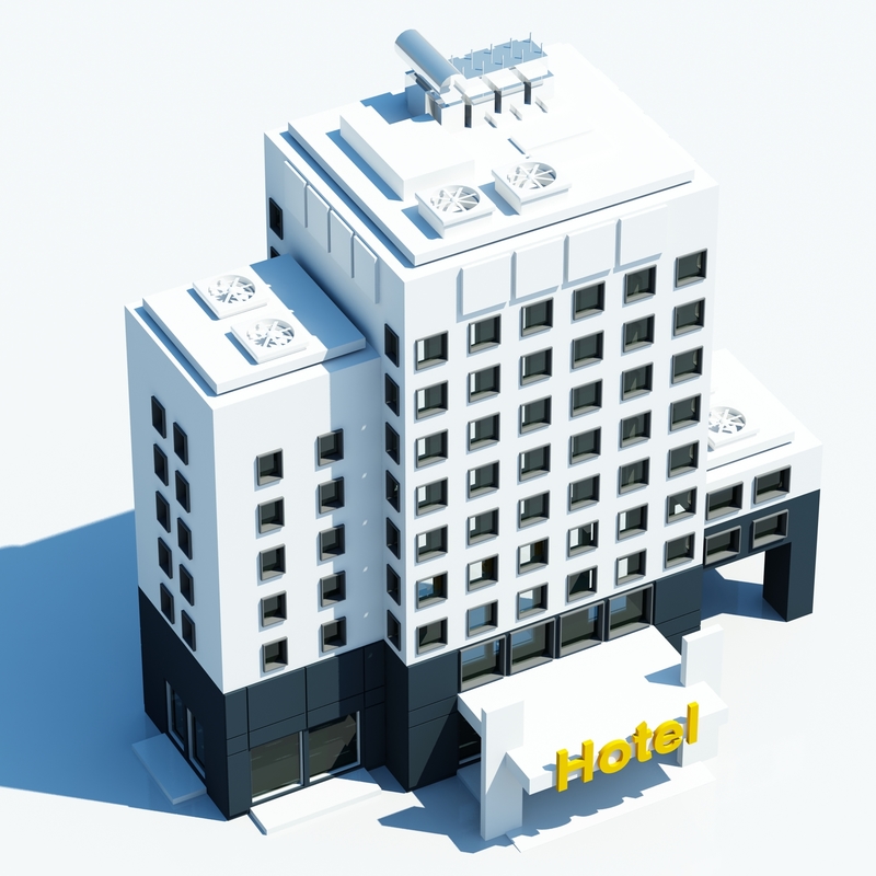 hotel building 3d max