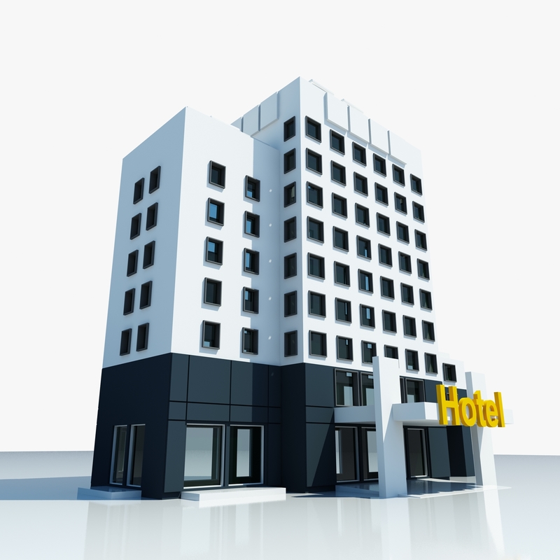 hotel building 3d max