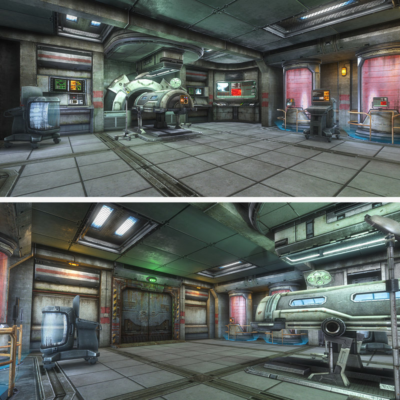 sci-fi medical room 3d model