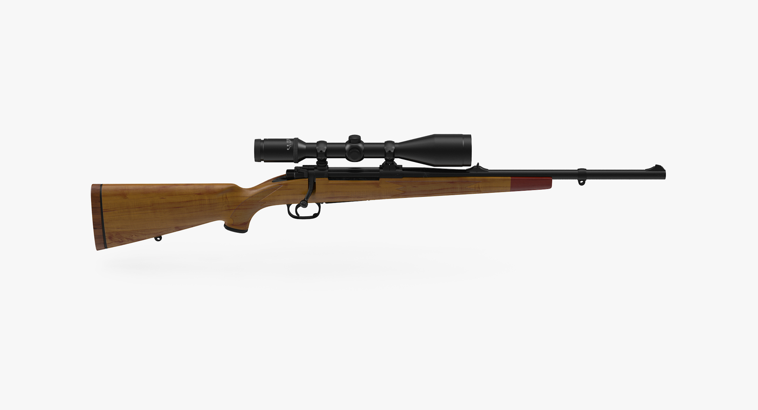 hunting rifle shotgun 3d model