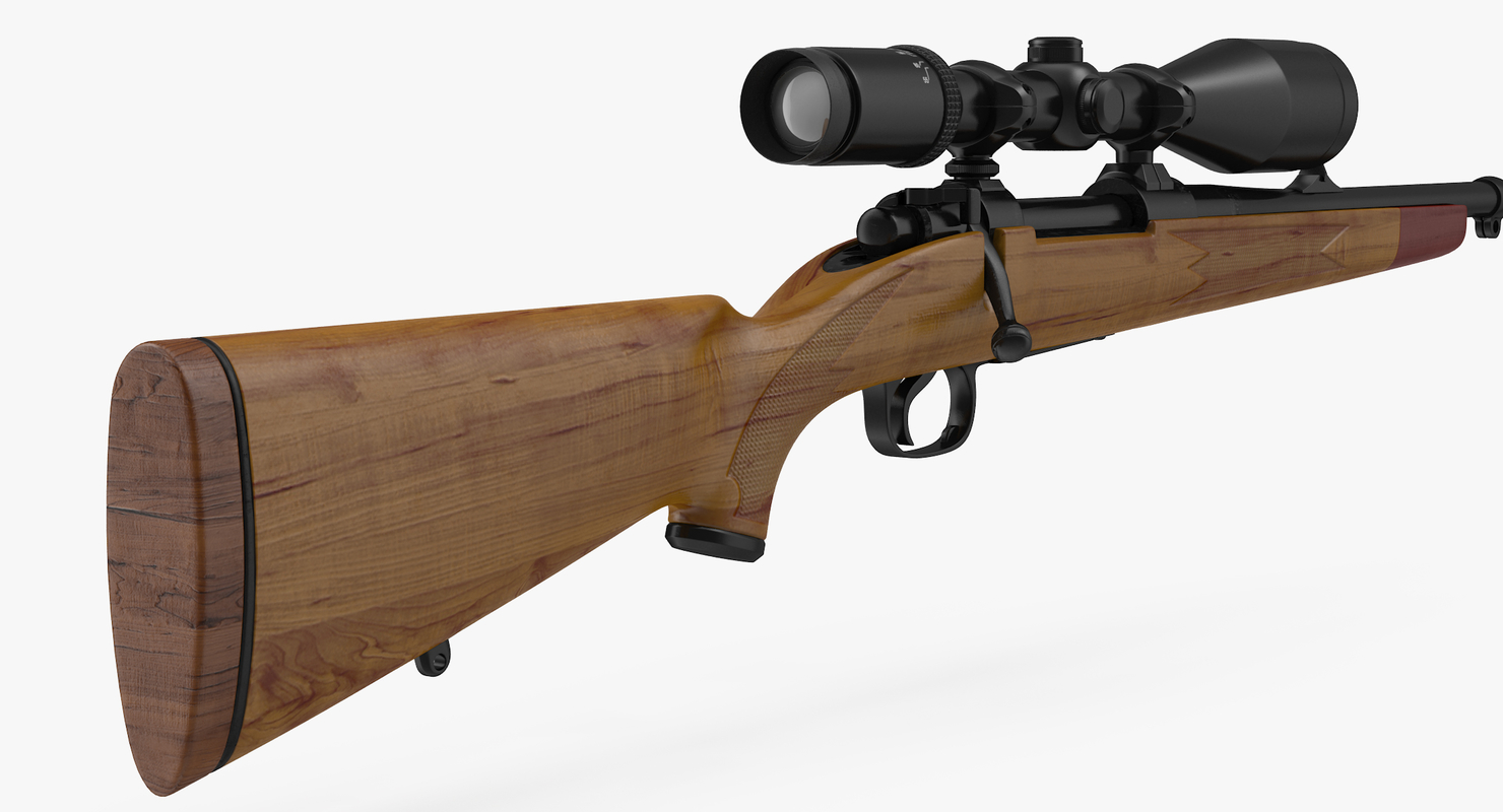 hunting rifle shotgun 3d model
