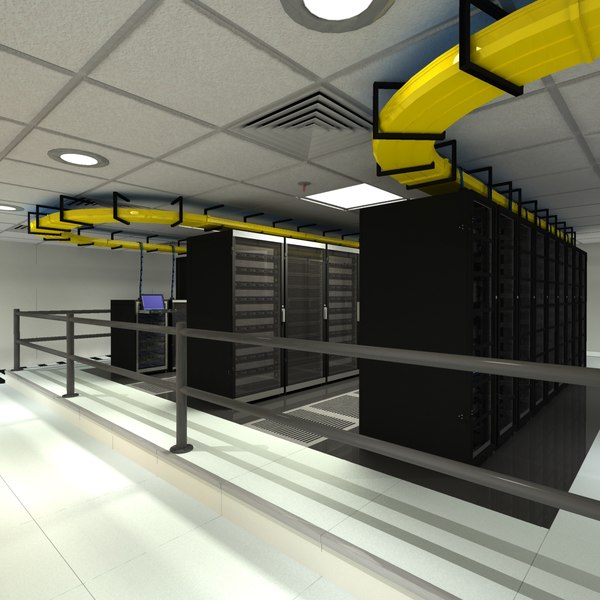 3d model center office server room