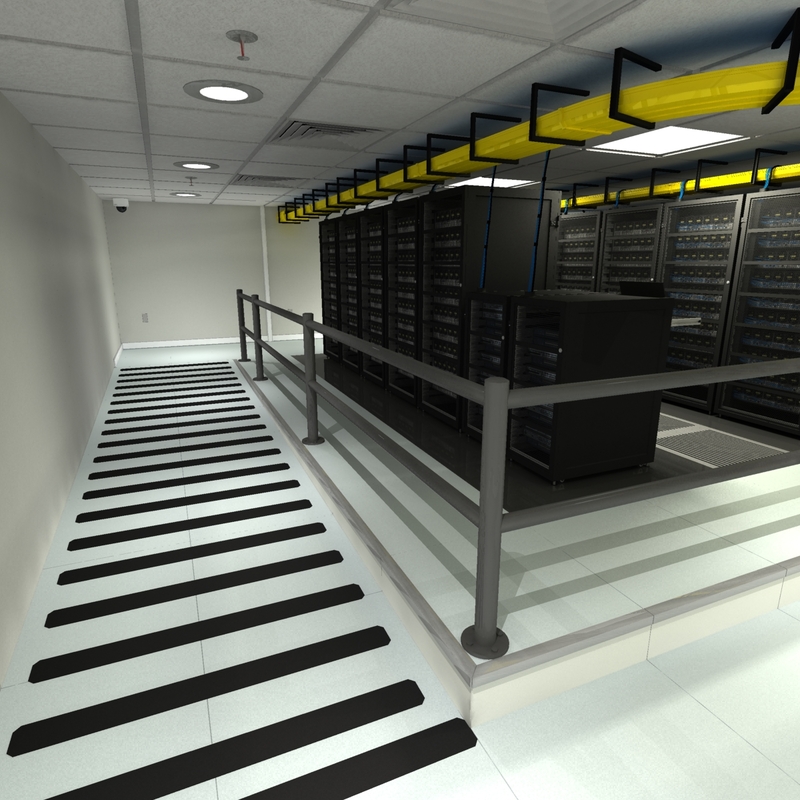3d model center office server room