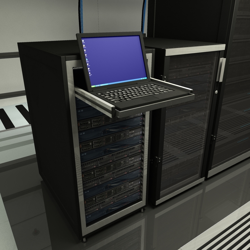 3d model center office server room
